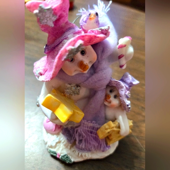 Holiday | Vintage Glamour Mama Snowman With Daughter | Poshmark